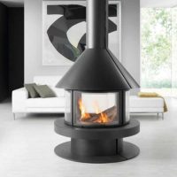 Rocal Gala Central Freestanding Designer Fireplace - Firehouse
