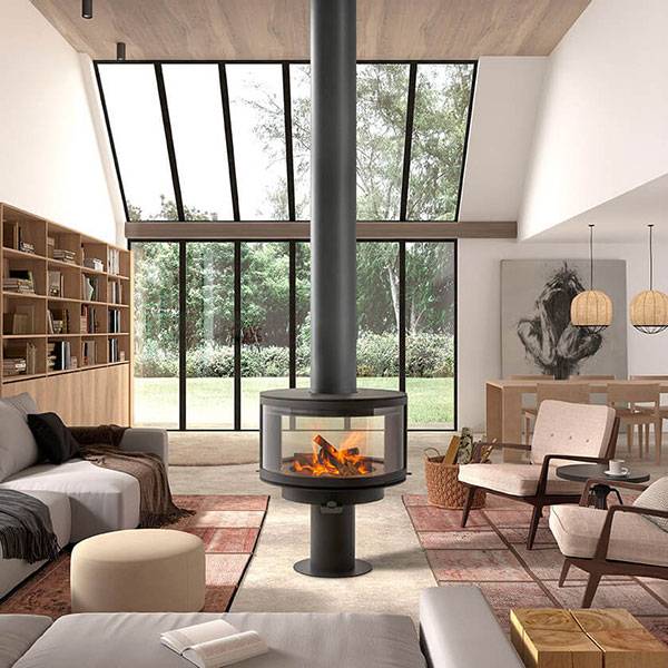Rocal Ronde Central Wood Stove - Firehouse